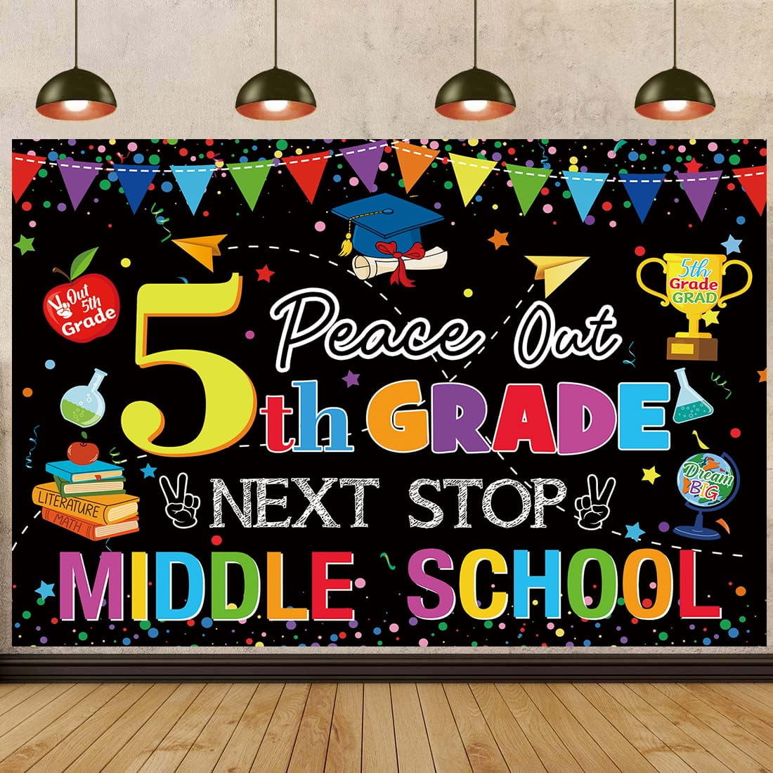 5TH Grade GraduateTRDN Backdrop Peace Out 5TH Grade Next Middle School ...