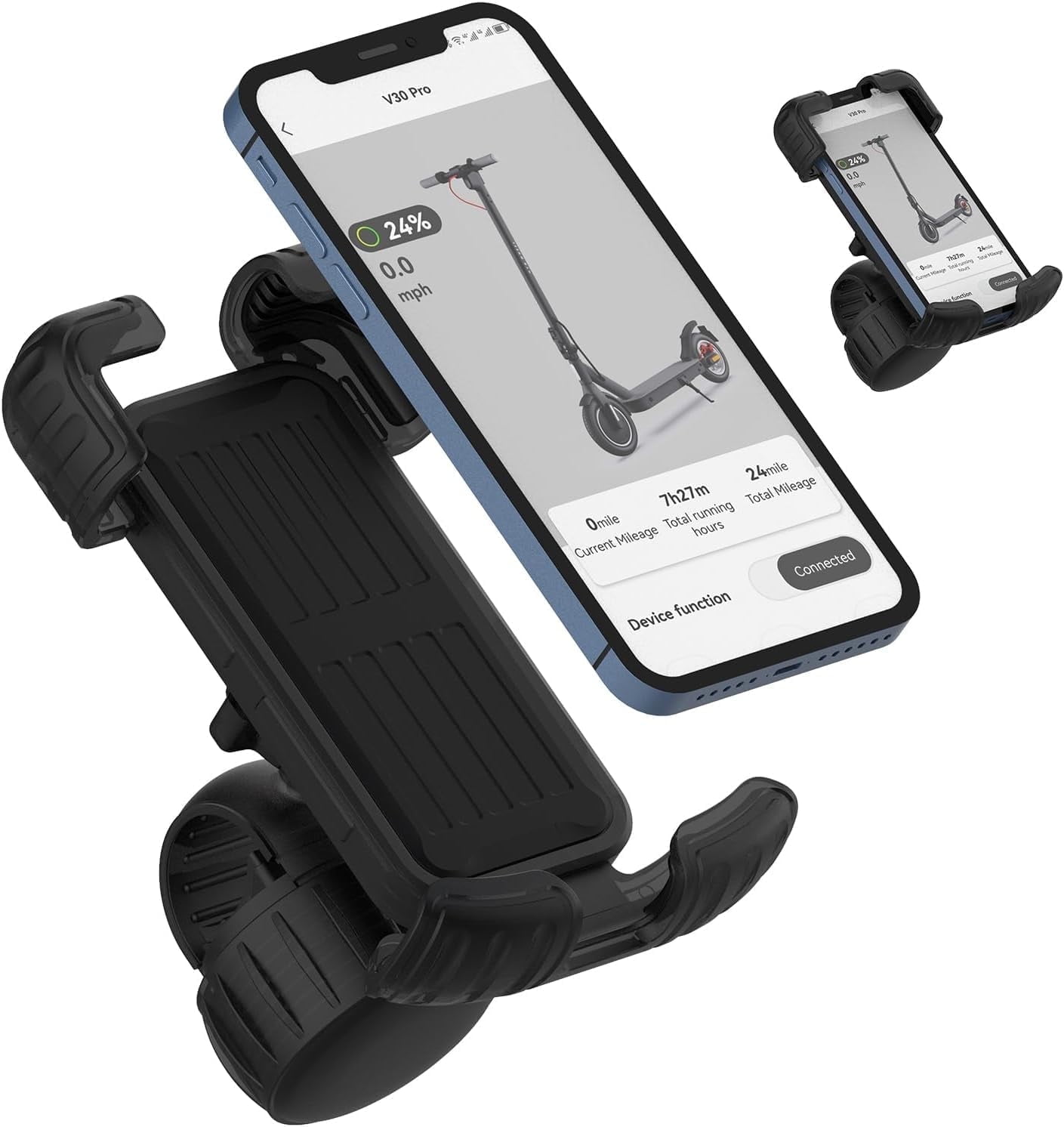 5TH WHEEL Bike Cell Phone Mount Holder, Electric Scooter Phone Holder ...