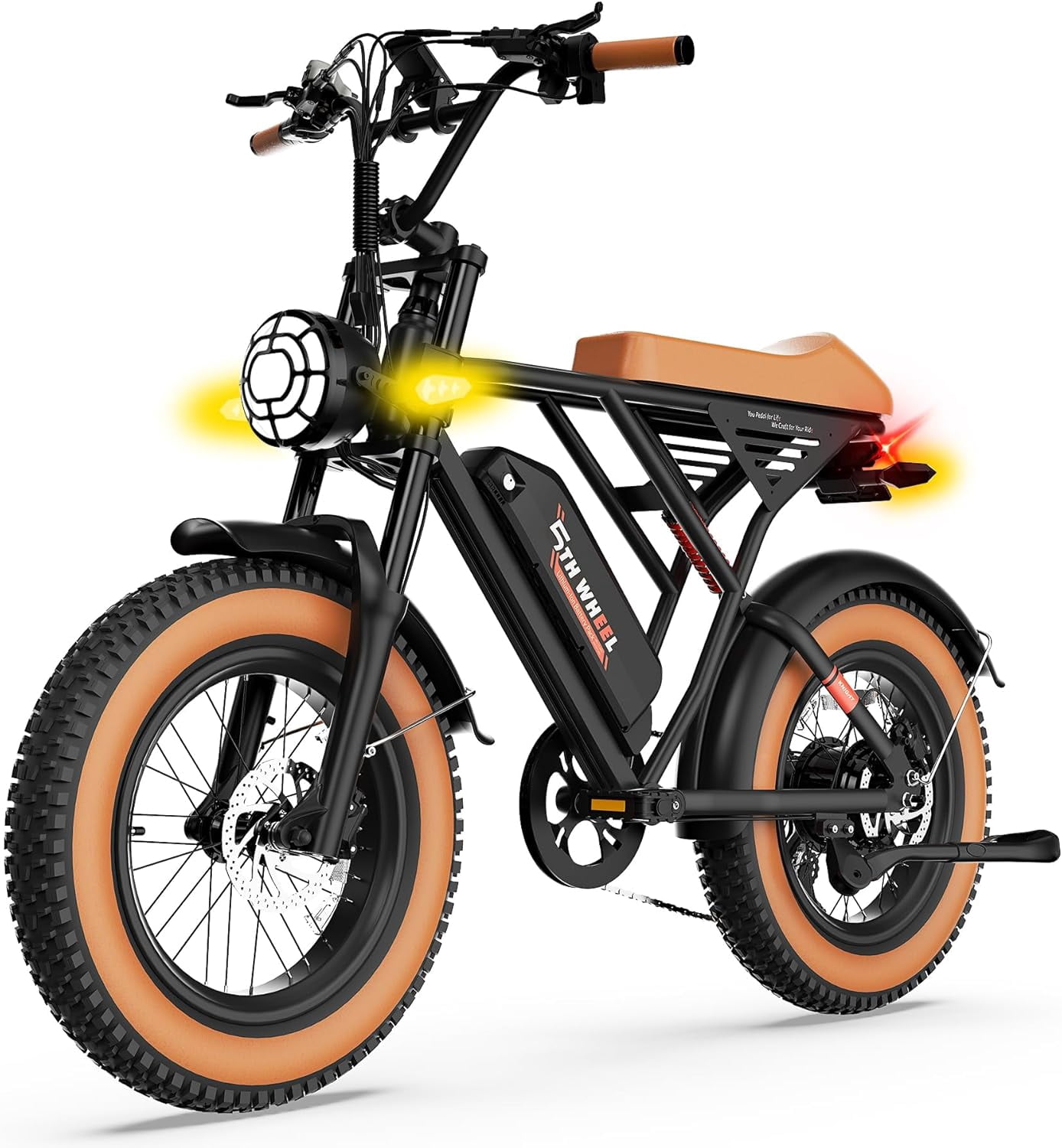 5TH WHEEL Knight Electric Bike for Adults with 1500W Peak Motor, 28MPH ...