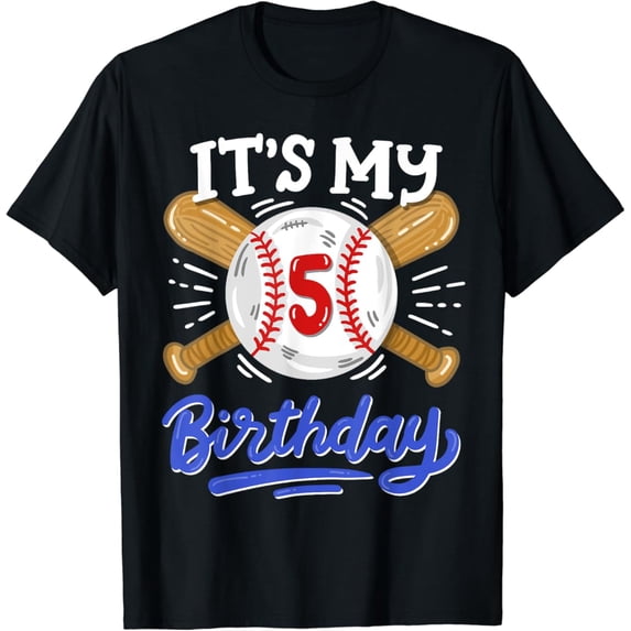 5Th Baseball Birthday Party Sport Fan 5 Years Old Unisex Men Women T ...