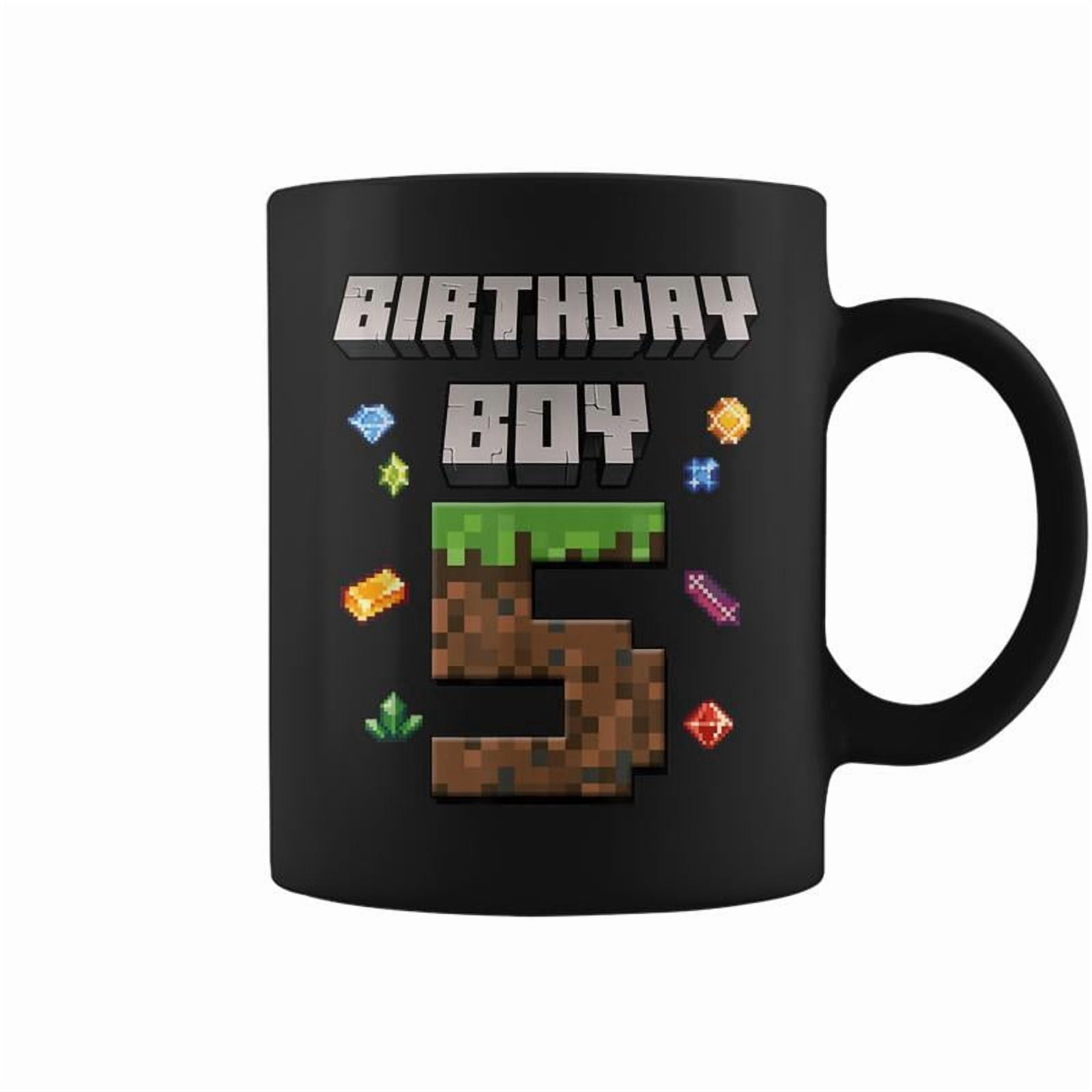 5Th Birthday 5 Years Old Video Gamer Pixel Birthday Boys Coffee Mugs ...