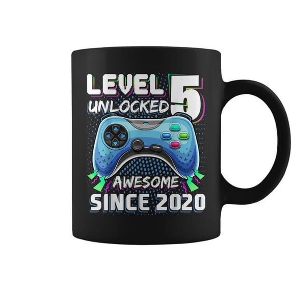 5Th Birthday Boy Level 5 Gamer 5 Year Video Game Party Coffee Mugs ...