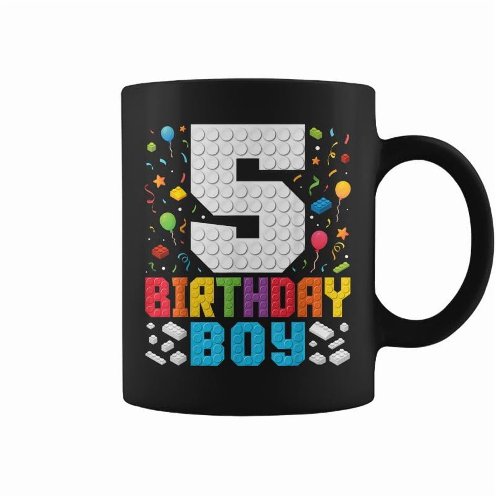 5Th Birthday Boys Master Builder Five Years Blocks Building Coffee Mugs ...