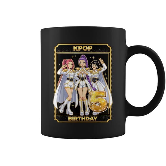 5Th Birthday KPop Star Korean Pop Music Lovers Girls Bday Coffee Mugs ...