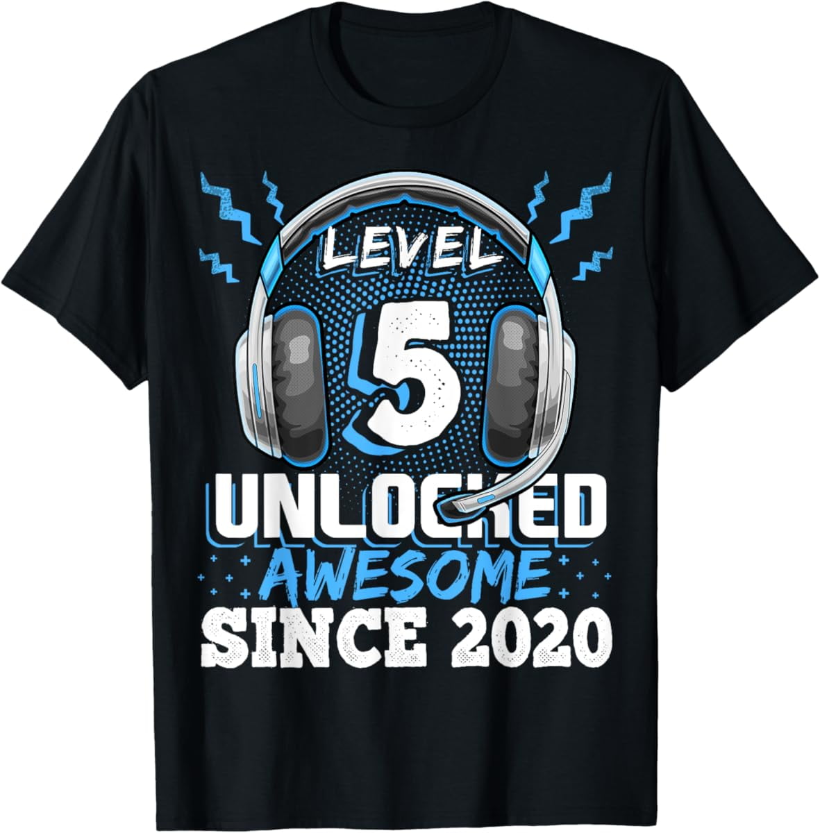 5Th Birthday Level 5 Gamer 5 Year Video Game Party Unisex T-Shirt S-5Xl ...