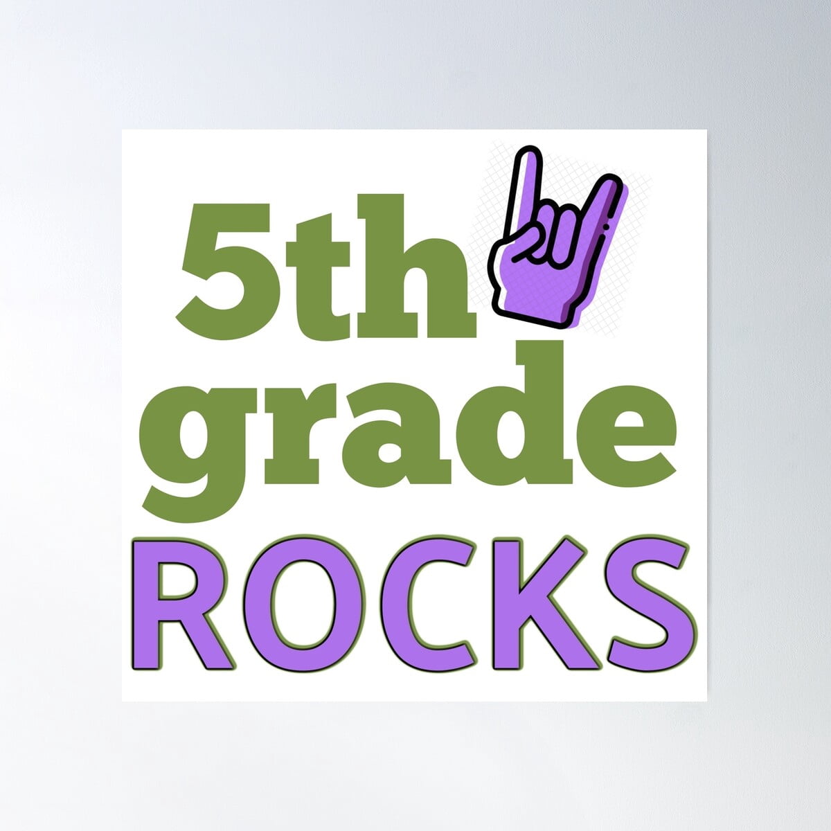 5Th Grade Rocks Poster Wall Art, Modern Wall Decor For Living Room ...