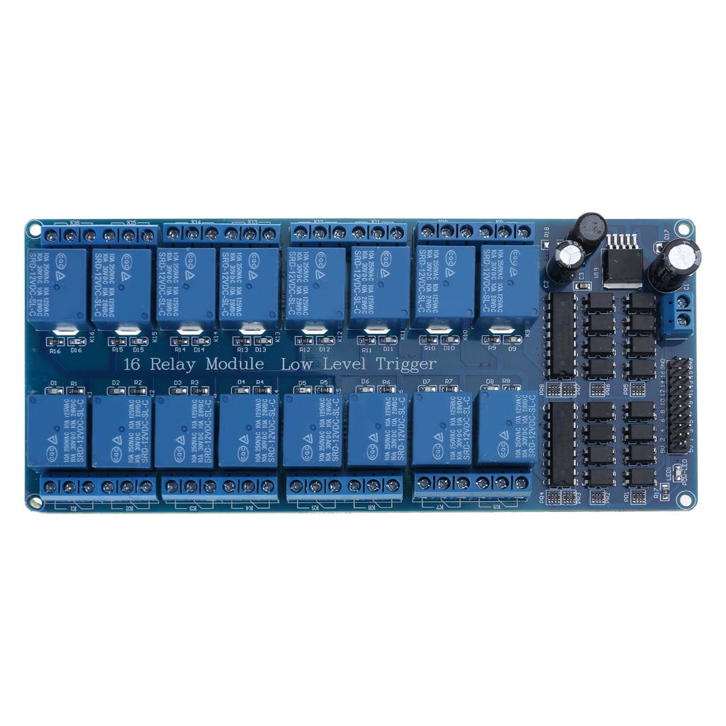 5V/12V/24V 16 Channel Relays Module with Optocoupler LM2576 Power ...