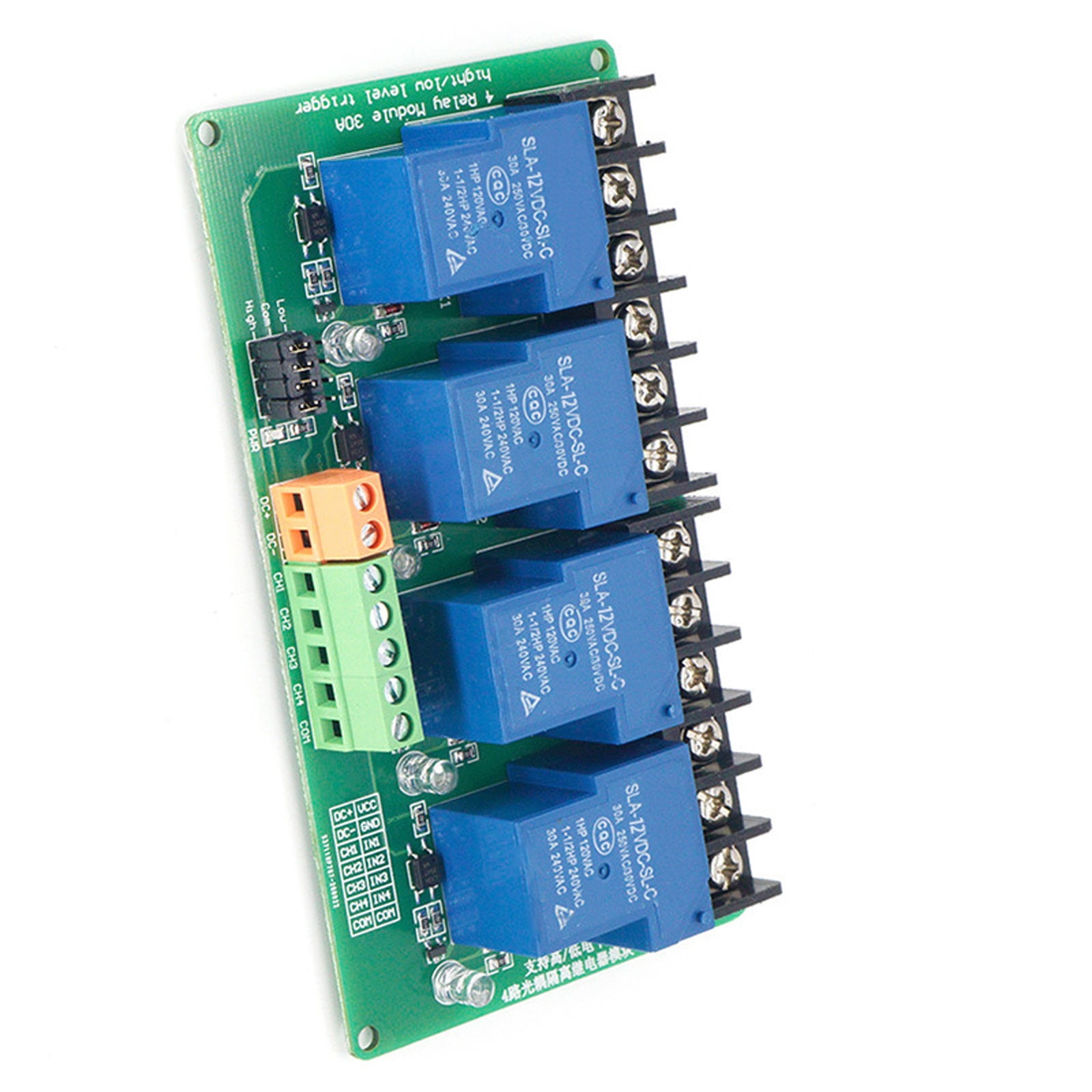 5V/12V/24V 4 Channel Relays Module High Low Levels Triggering Relays ...
