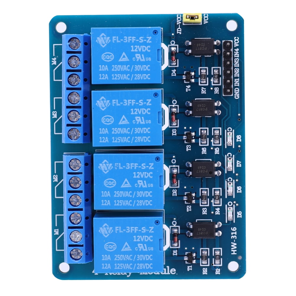 5V 12V 24V Relay Board with Optocoupler Isolation for Arduino DIY (12V ...