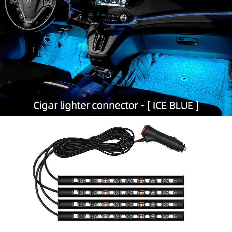 5V/12V Car Interior Backlight Ambient Mood Foot Light with Cigarette ...