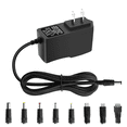 5V 1A 5W Universal Power Adapter with 8 Multi DC Tips Center Positive ...