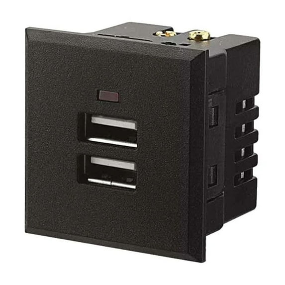 5V 2.1A Embedded Double USB Power Socket USB Card Desktop Socket ...