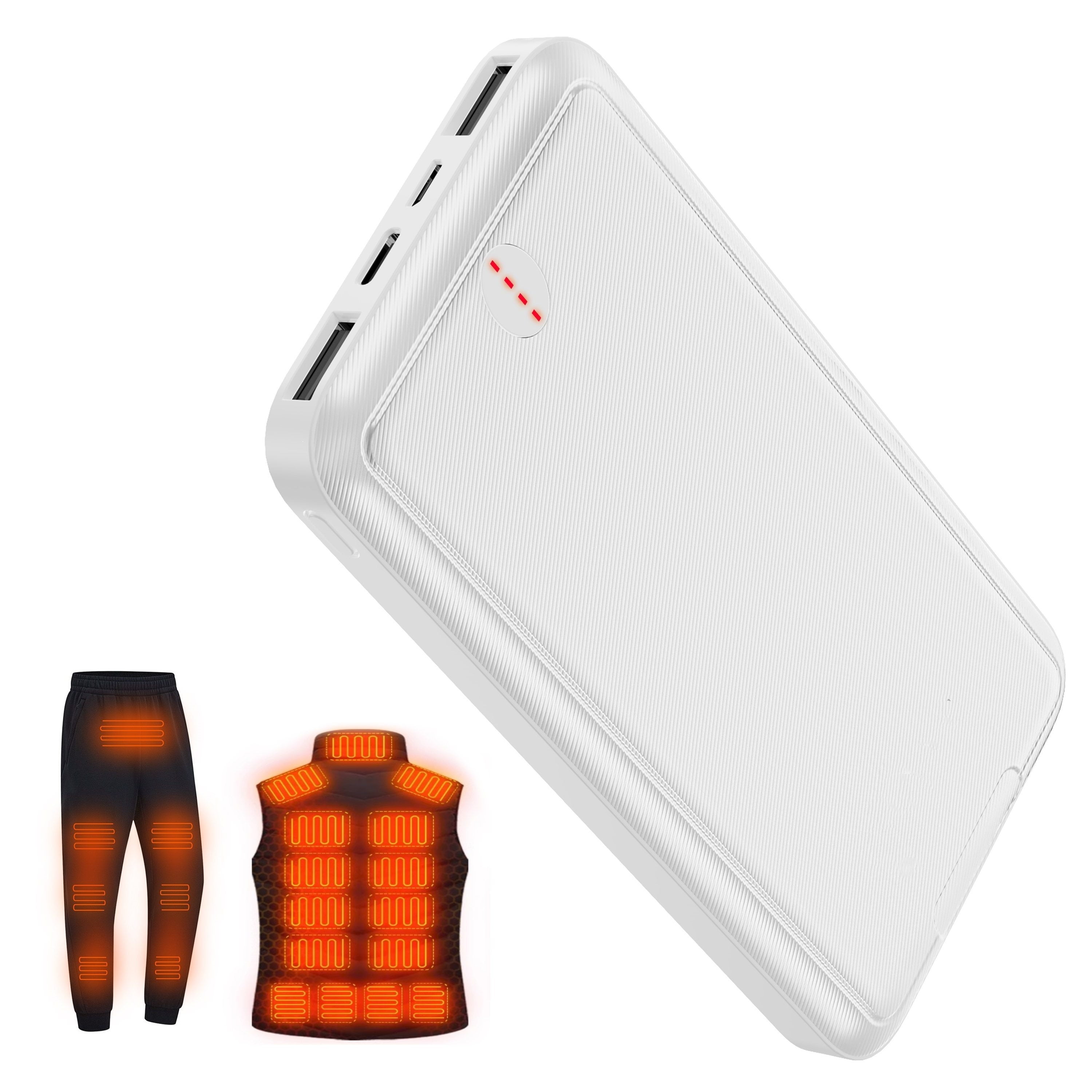 5V 2A Battery Pack For Heated Jackets Vest, 10000mAh Power Bank ...