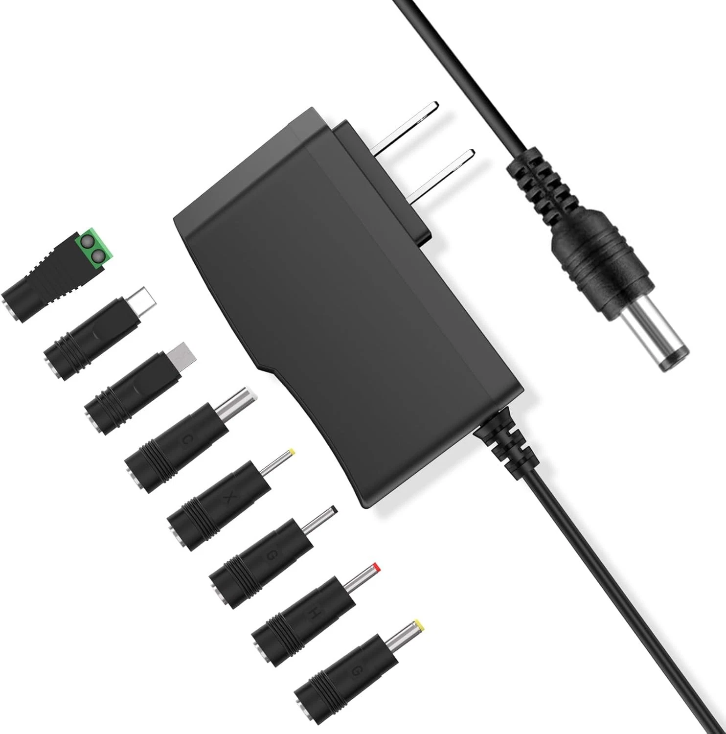 5V 2A Power Adapter Waysse Supply With 8 Dc Plug Tips 10W Black ...
