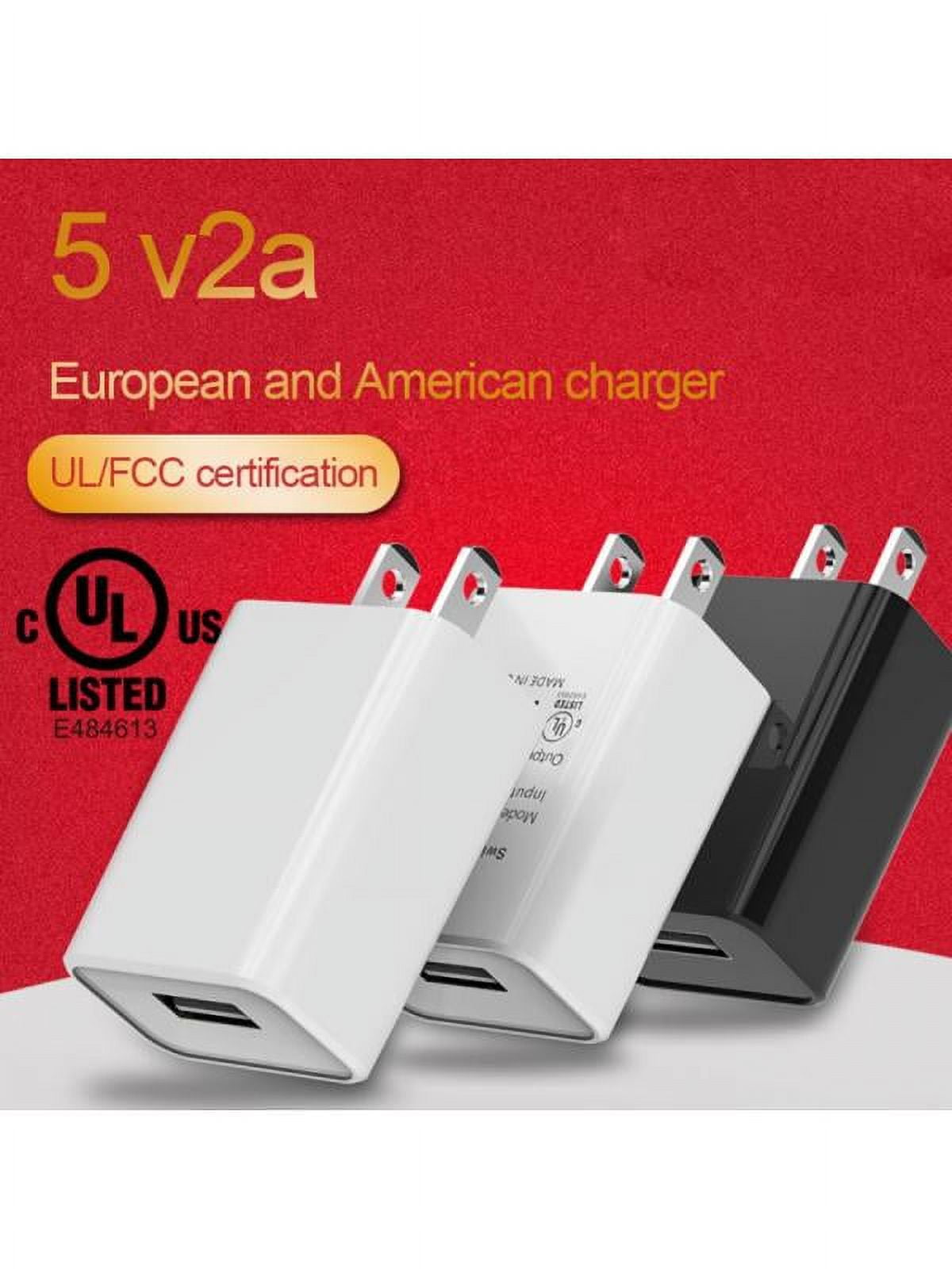 5V 2A USB Wall Charger One Port Home Travel Plug Charging Block Cube ...