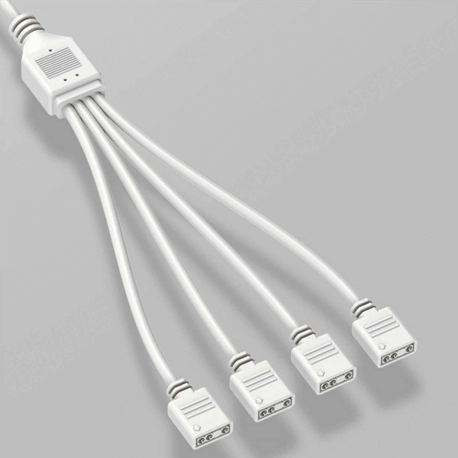 5V 3-Pin Extension Cable for Computer Motherboard 1 Point 2 Hub Cable ...