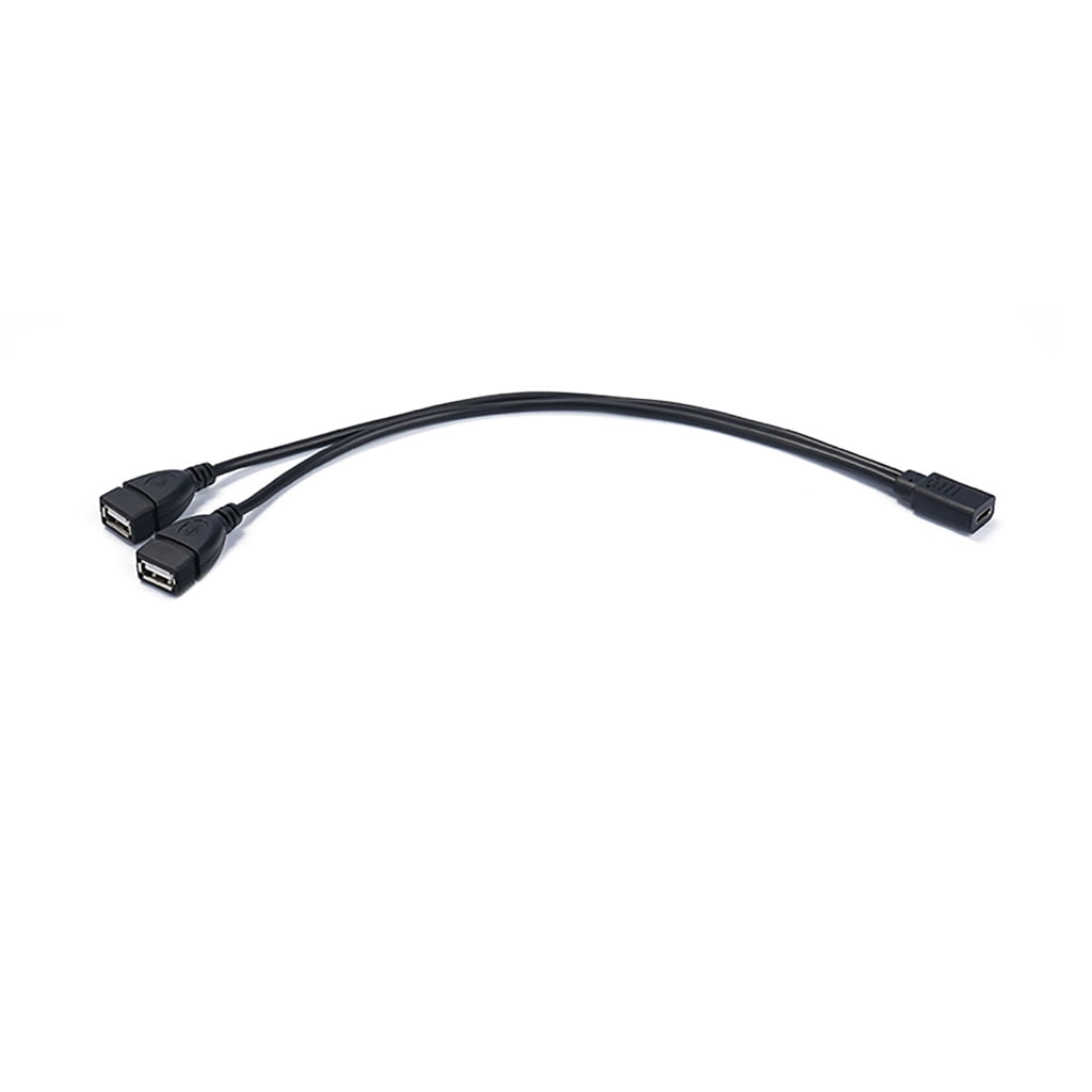 5V 3A Charging Cable Cord Type C to Double USB Female Charging Wire ...