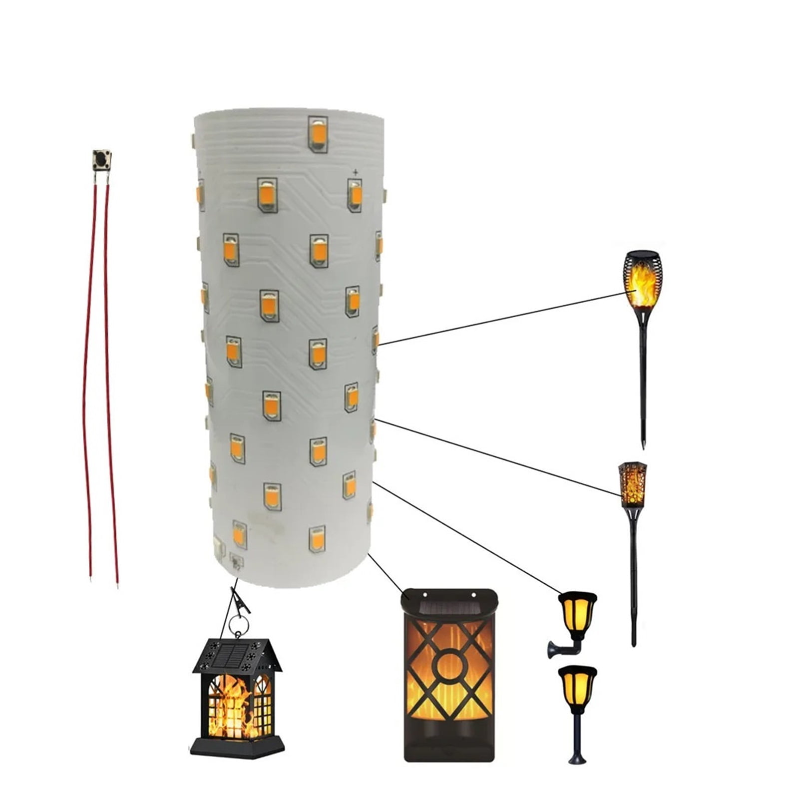 5V-6V Solar Light Controller Circuit Board Simulated Solar Torch Flame ...