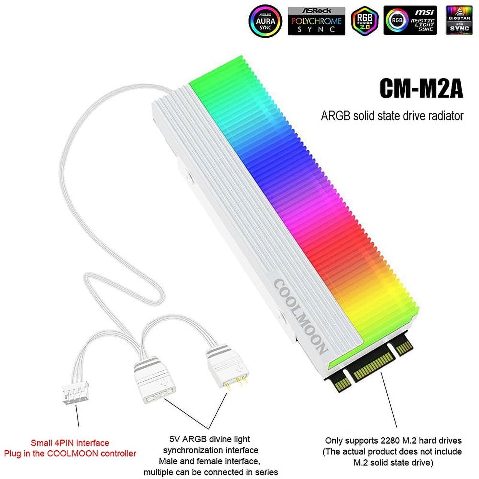 5V ARGB Sync Computer 2280 SSD M2 Radiator PC RGB M.2 Nvme Cooler ...