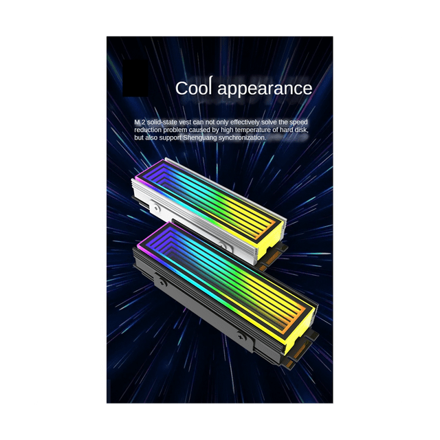 5V ARGB Sync Computer 2280 SSD M2 Radiator PC RGB M.2 Nvme Cooling Heatsink Solid State Drive ...