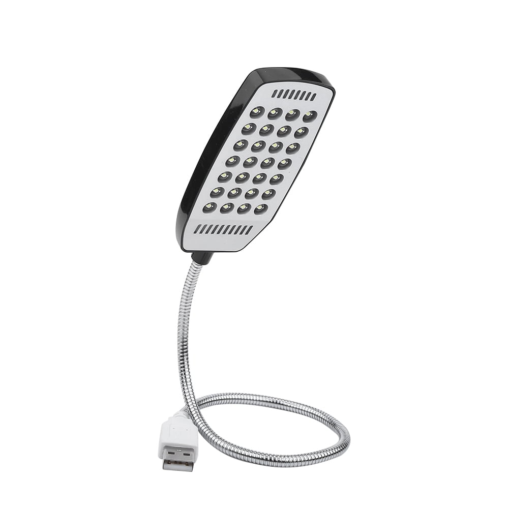 5V USB 28 LED Gooseneck Reading Light, Portable Computer Lamp with ...