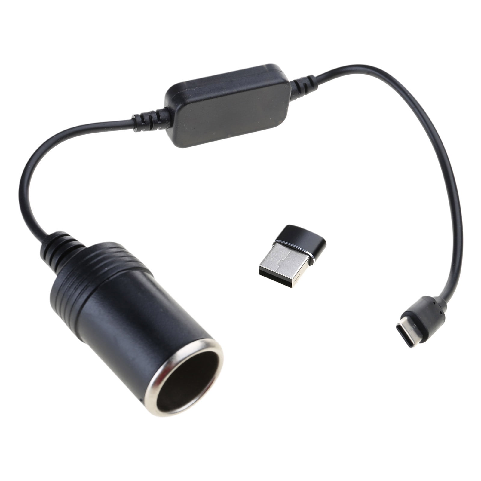 USB Type C 5V to 12V Car Socket Adapter Cord Boosting Cable with USB ...
