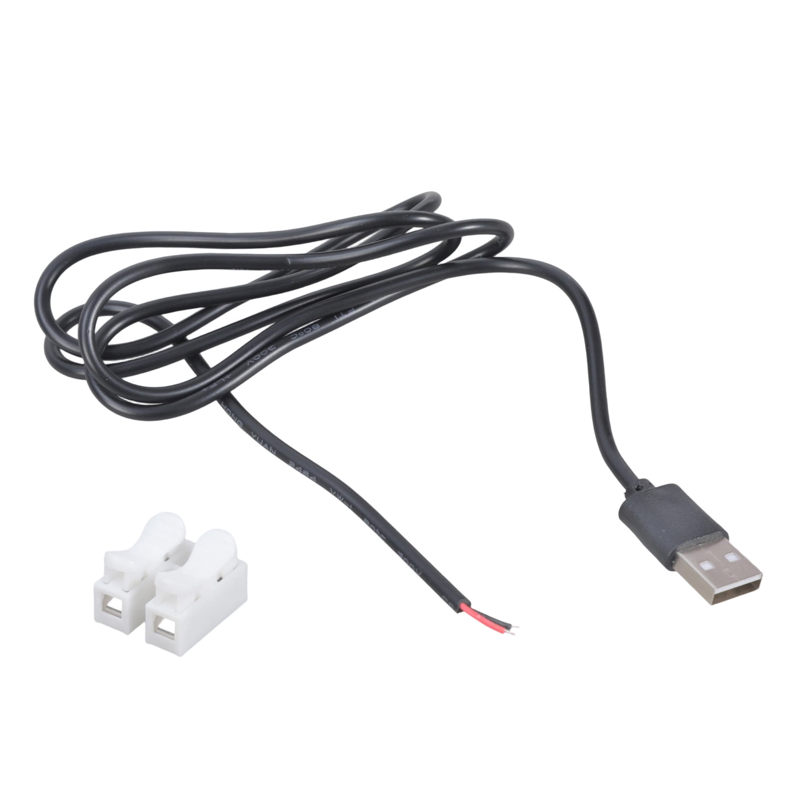 5V USB Charging Wire with Spring Clamp Connectors Cable for Electronic ...