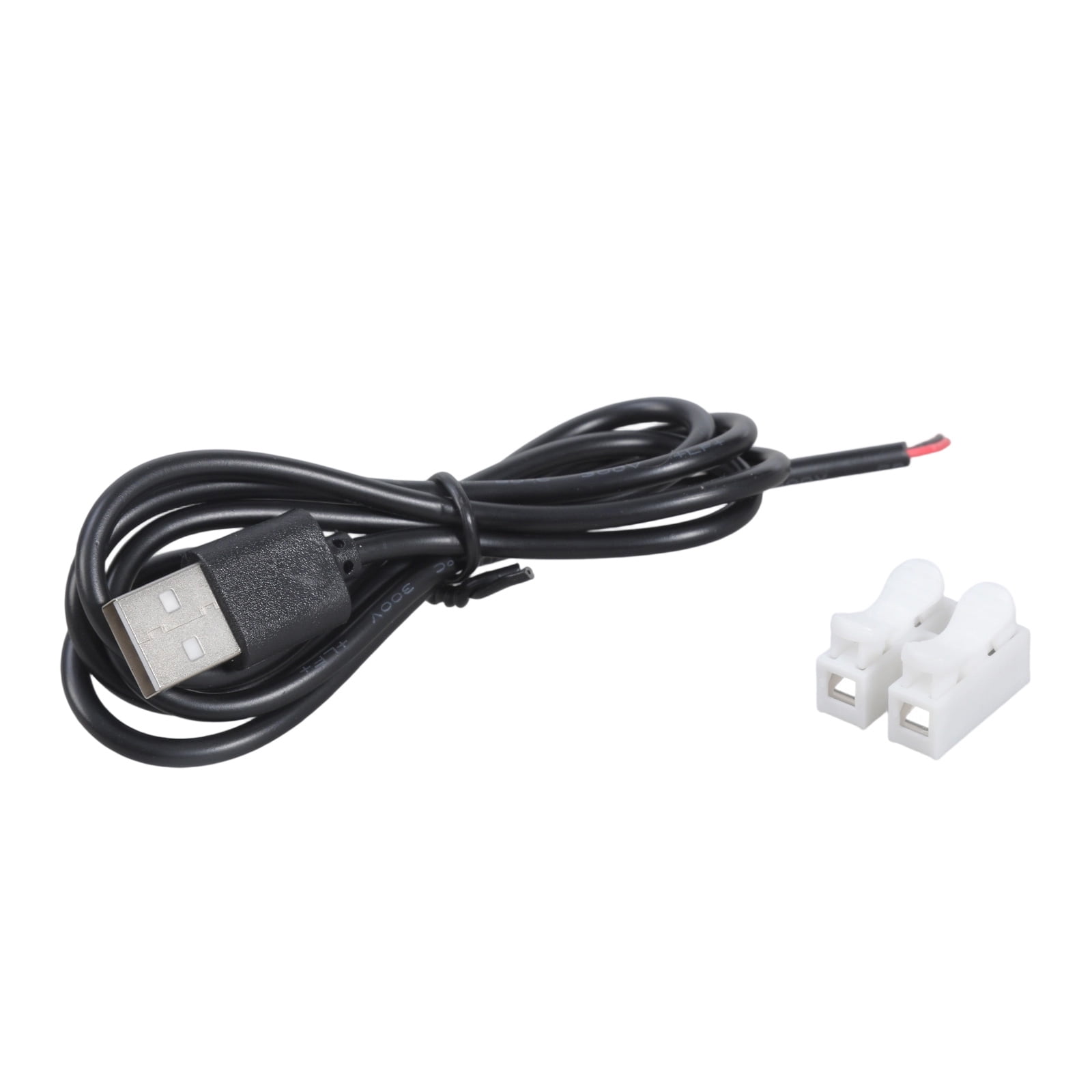 5V USB Charging Wire with Spring Clamp Connectors Cable for Electronic ...