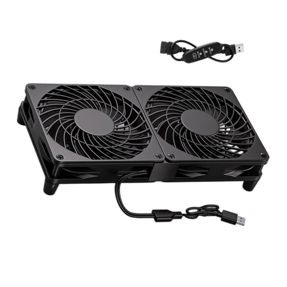 5V USB Router Fan 120MM Cooling Fan Brushless Portable Cooling with 3 ...