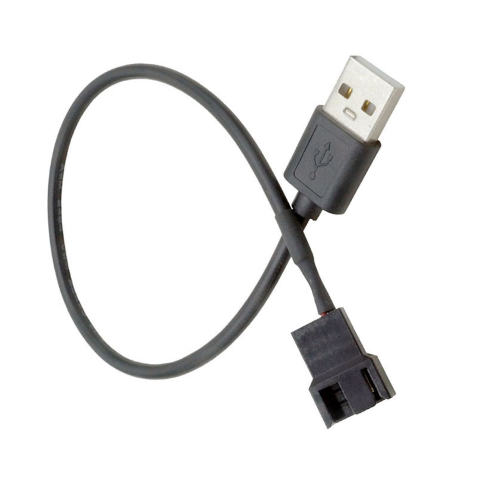 5V USB to 4PIN Fan Adapter Braided Cable for PC Case Cooling & Power ...