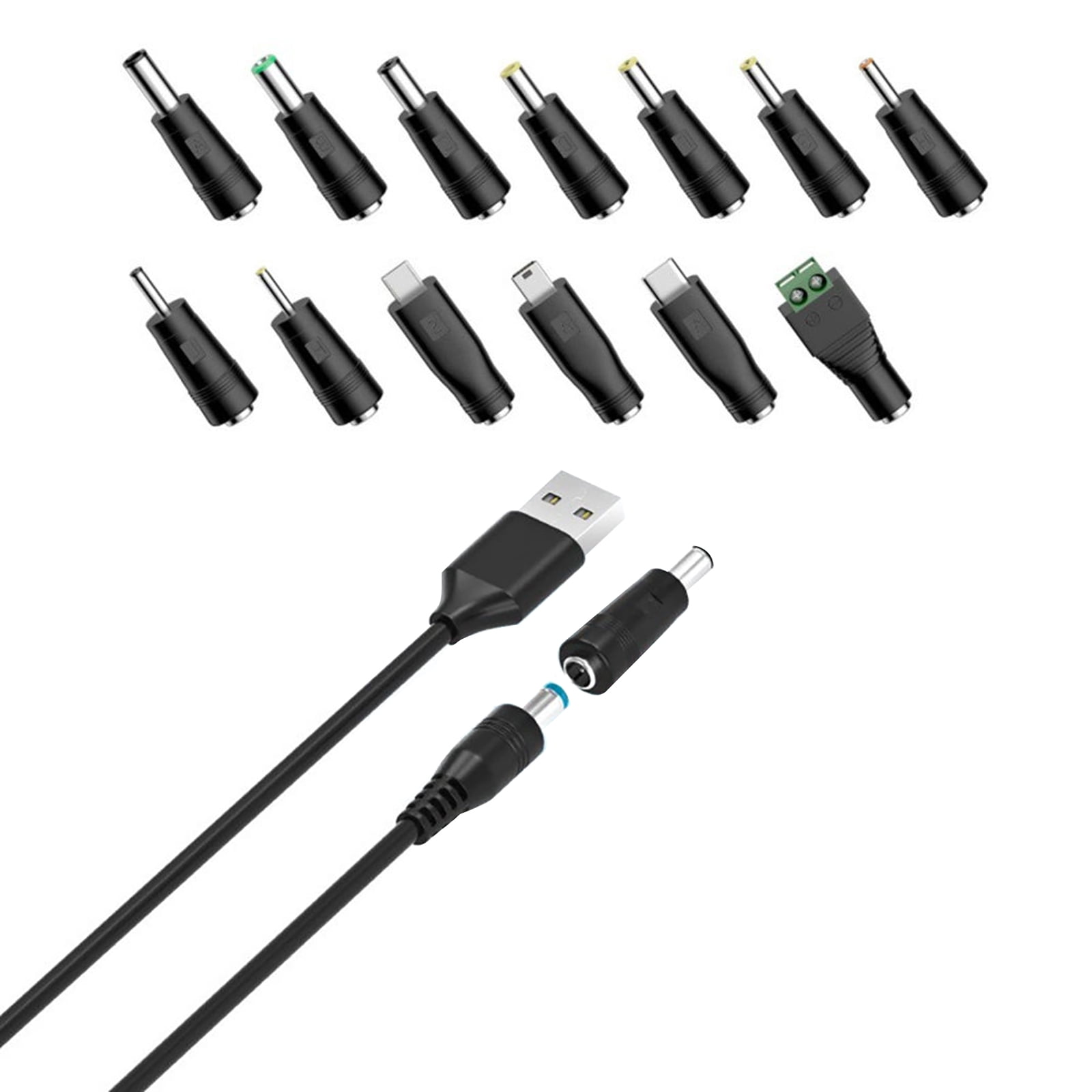 5V Universal DC Power Cable USB to DC Charging Cord 5.5x2.1mm with ...