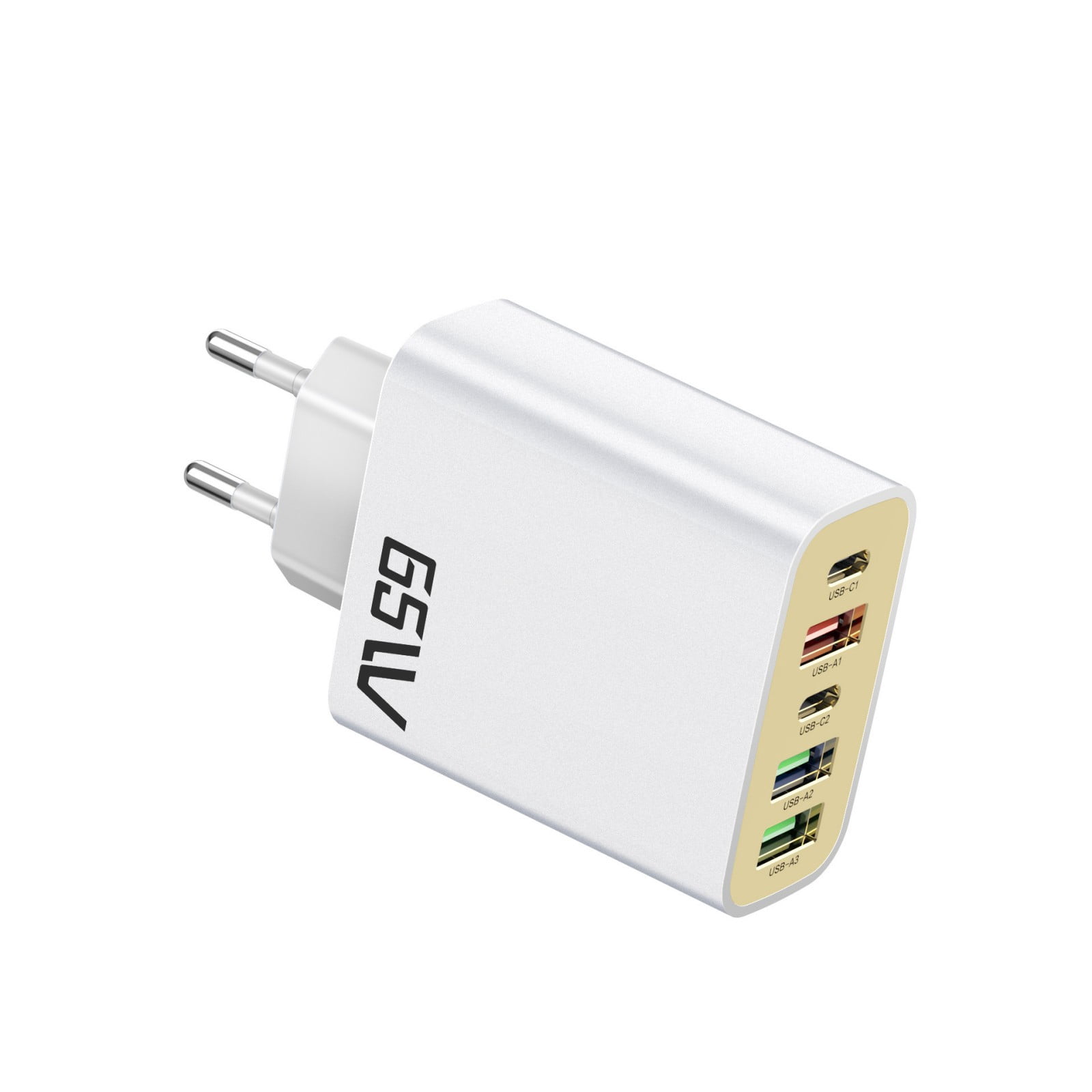 5V3A 65W Wall Charging 2PD+3USB Simultaneous Power Adapter For Multiple ...