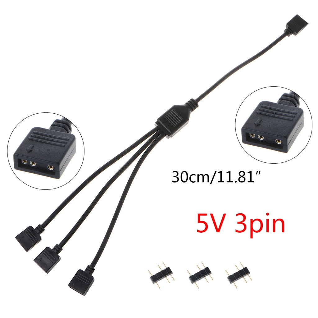 5V3Pin Interface Transfer Extension Cable RGB Splitter for A-SUS MSI ...
