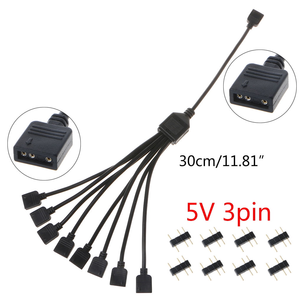 5V3Pin Interface Transfer Extension Cable RGB Splitter for A-SUS MSI ...