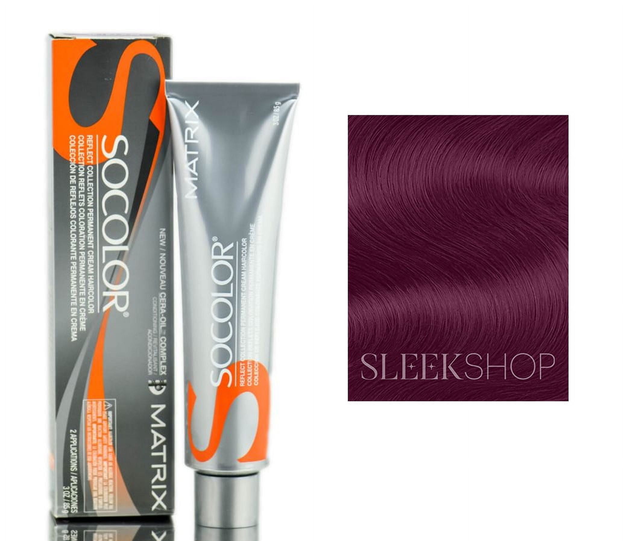 {5VR - Medium Brown Violet Red} Matrix SoColor Pre-Bonded Reflect ...