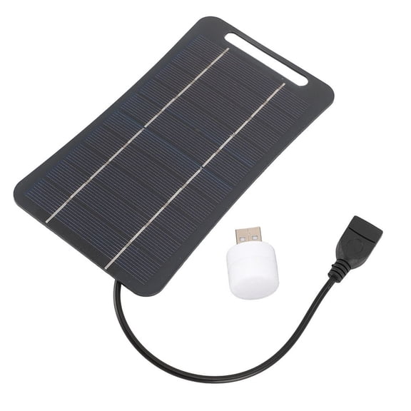 5V 5W Portable Solar Panel with USB Safe Charging Stabilizer Battery ...