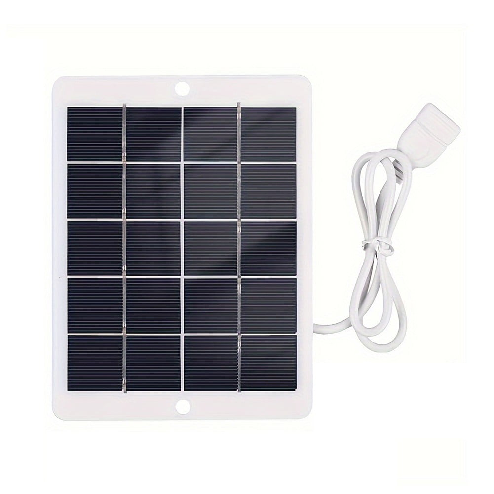 5W 5V Solar Charging Panel with USB Output Outdoor Solar Charger Power ...