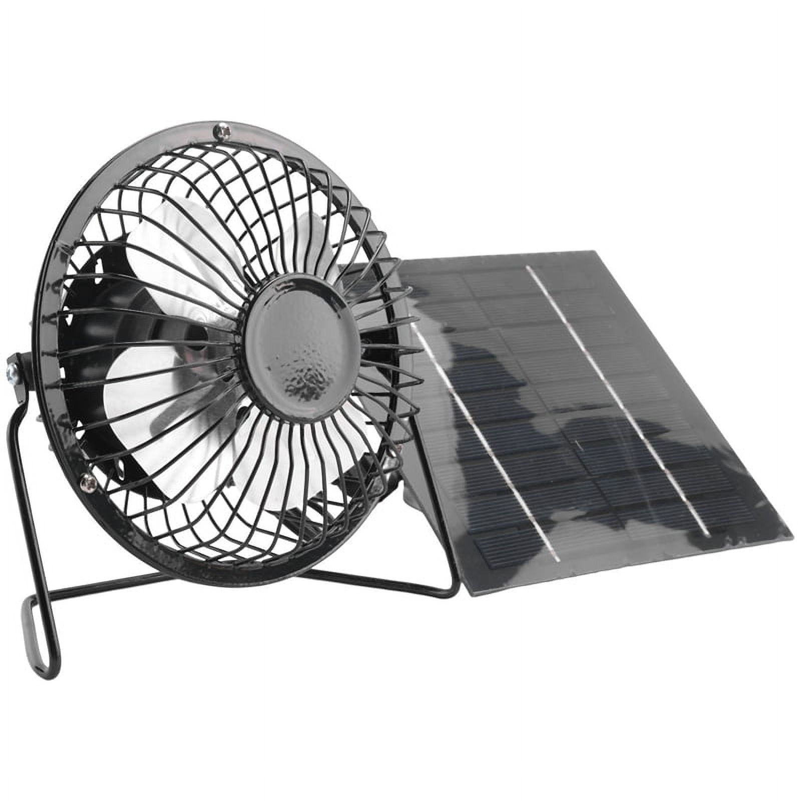 5W 5V Solar Panel Powered Fan, Mini Portable Ventilation Cooling Fan 4 ...