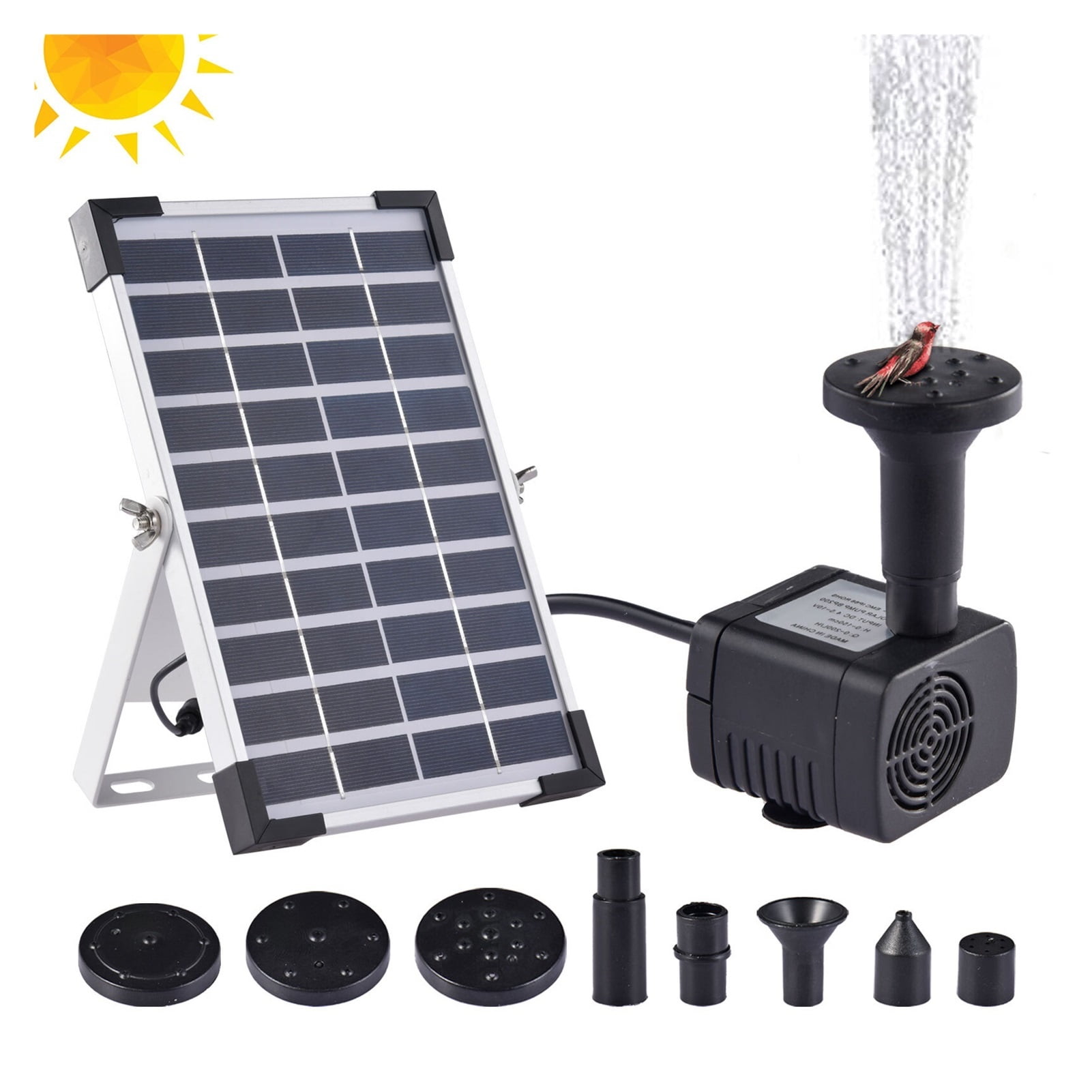 5W Solar Panel Water Pump Garden Decoration Outdoor Solar Water Pump ...