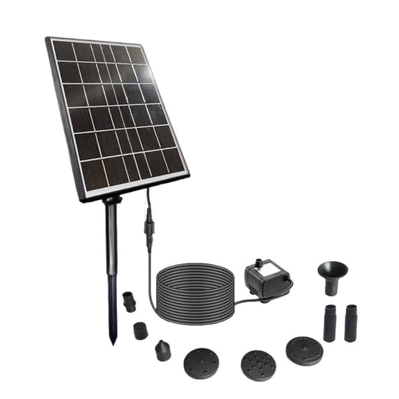 5W Split Solar Fountain Pump Suction Floating High Lift Bird Bath Pond ...