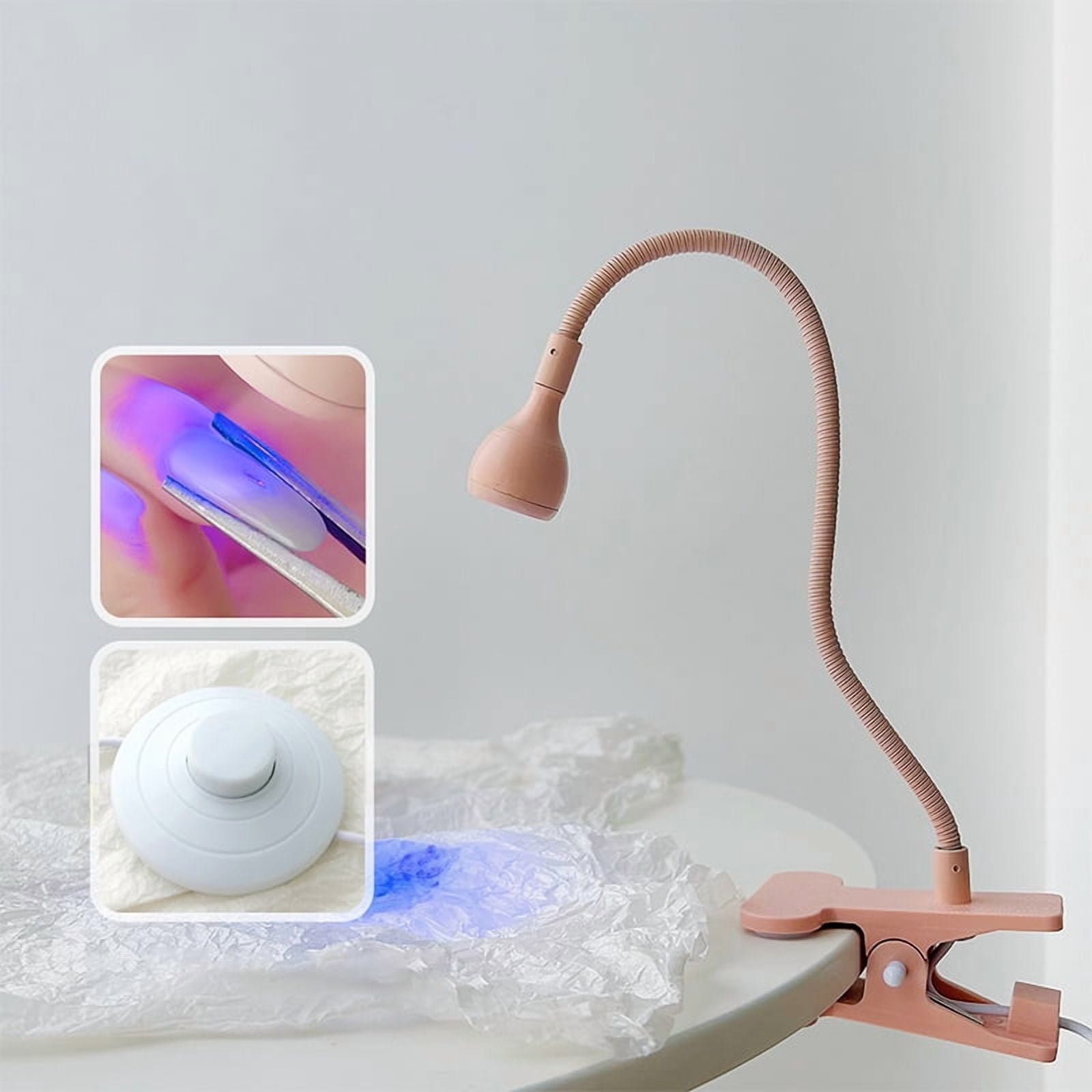 5W UV Nail Dryer Lamp – Portable Gel Polish Light With Foot Switch ...