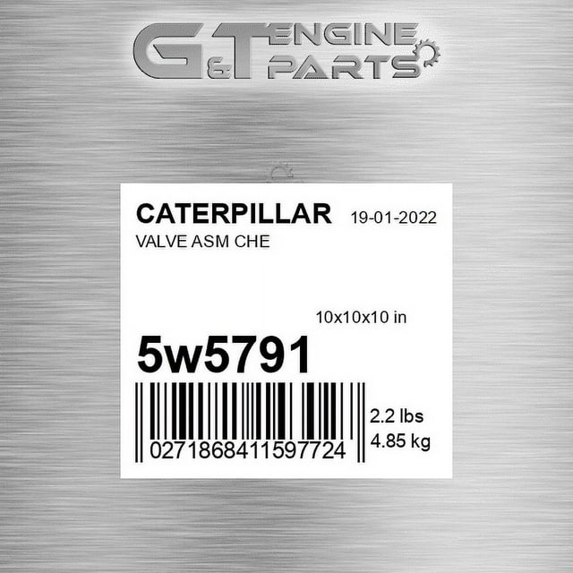 5W5791 VALVE ASM CHE fits CATERPILLAR (New OEM) - Walmart.com