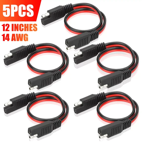 5X 12" 2 Pin Quick Disconnect 14 Gauge Polarized Molded Connectors ...