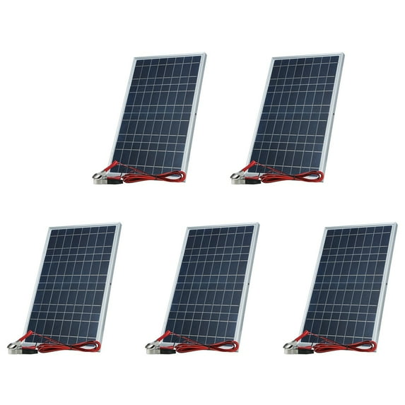 5X 12V Solar Panel Kit Complete 30W Power Portable Outdoor Rechargeable ...