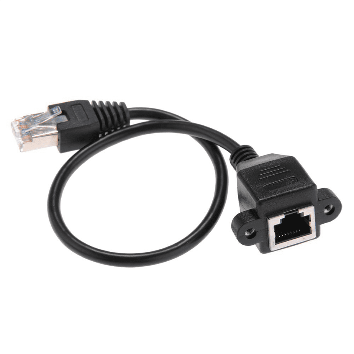 5X 1FT RJ45 Male to Female Screw Panel Mount Ethernet LAN Network ...