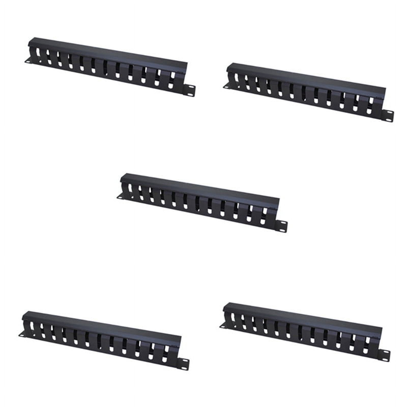 5X 1U Horizontal Mount 19 Inch Server Rack , 12 Slot Metal Finger Duct ...