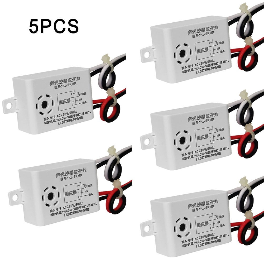 5X 220V Sound Voice Sensor Switch Indoor Automatic Voice Control Sensor ...