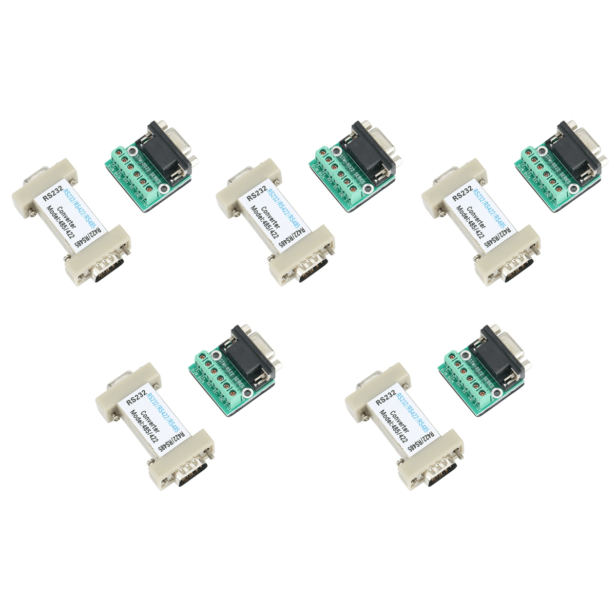 5X -232 RS232 Serial to RS485/RS422 485/422 Converter Compatible EIA ...