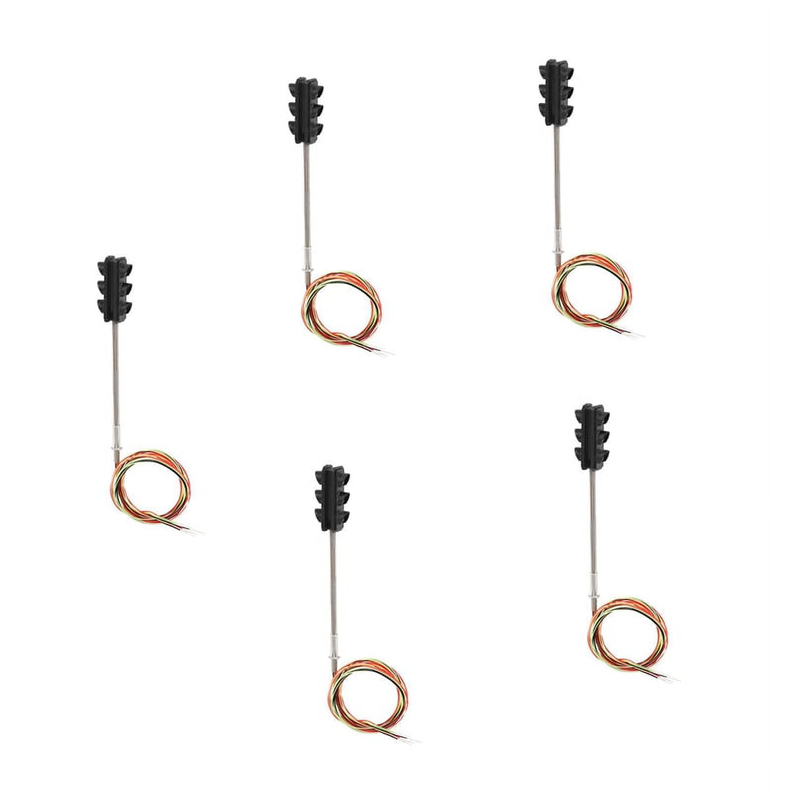 5X 3 Color Traffic Light Signals Ho Oo Scale Model 6LED for DIY Sand ...