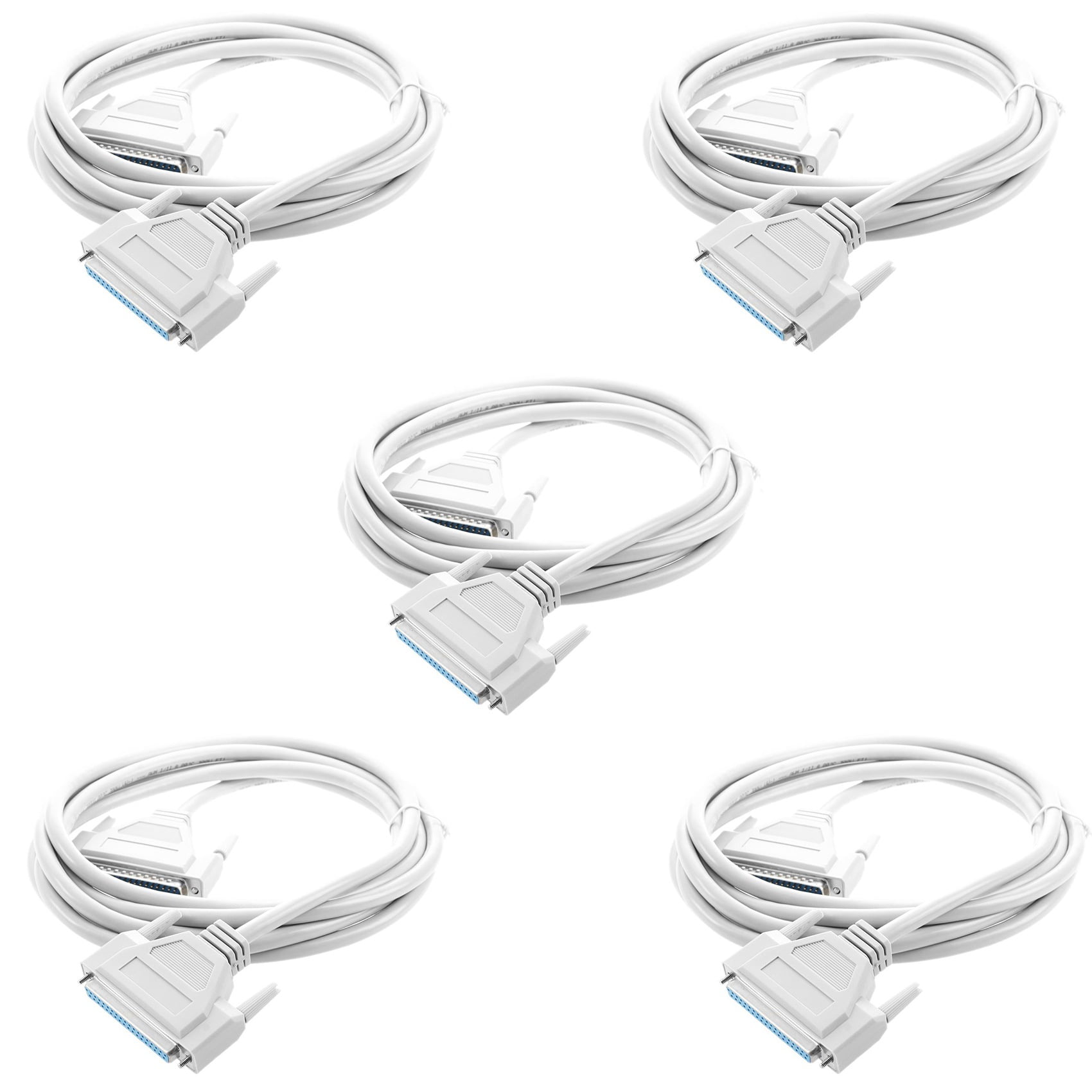 5X 3 Meters 37 Pin Male to Female DB37 Extension Cable Grey White,5 x ...